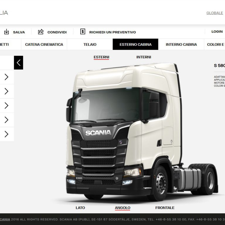 Scania Configurator, il camion dei sogni a portata di mouse | Vado e ...